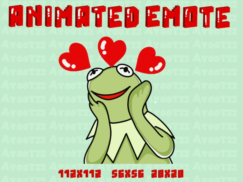 ANIMATED Kermit the Frog Heart Emotes | Twitch | Discord | Youtube ...