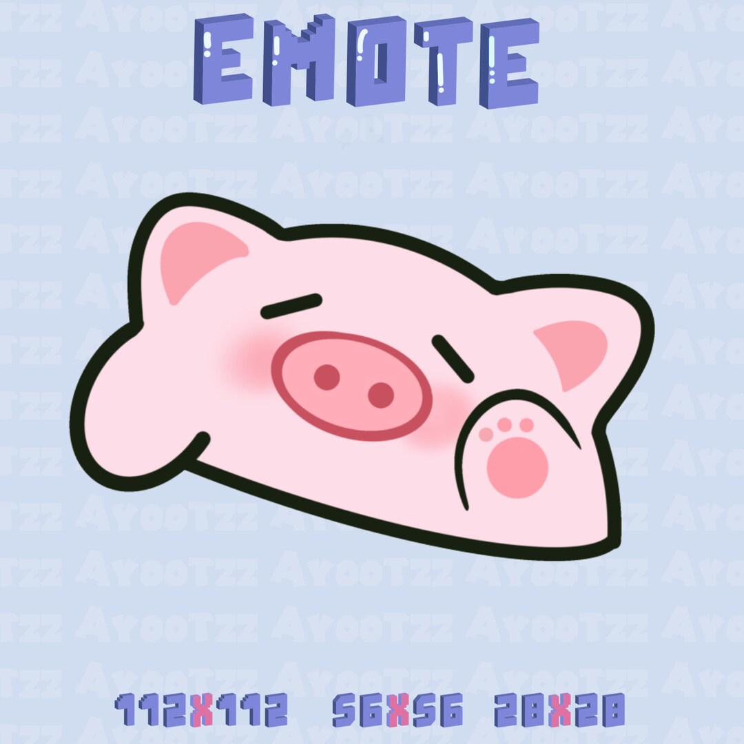 ANIMATED Cute Pig Bongo | Twitch | Discord | Youtube | Funny Emotes ...