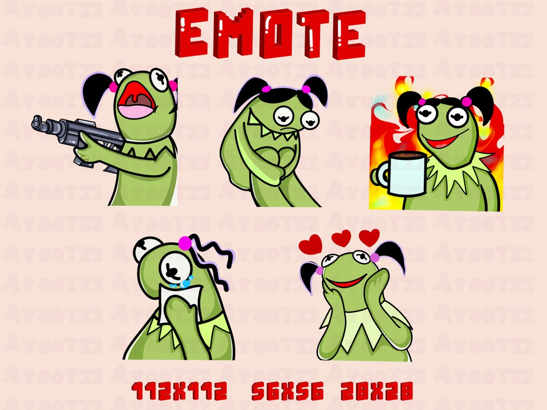 Kermit the Frog Emotes | Twitch | Discord | Youtube | Funny Emotes ...