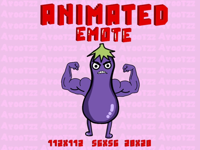 ANIMATED Eggplant Emote | Twitch | Discord | Youtube | Funny Emotes ...