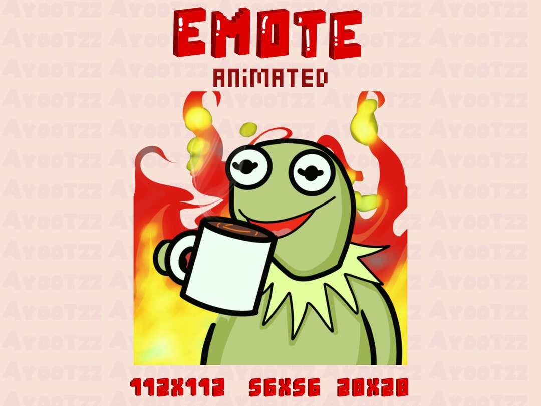 ANIMATED Kermit the Frog Drinking Tea Emotes | Twitch | Discord ...