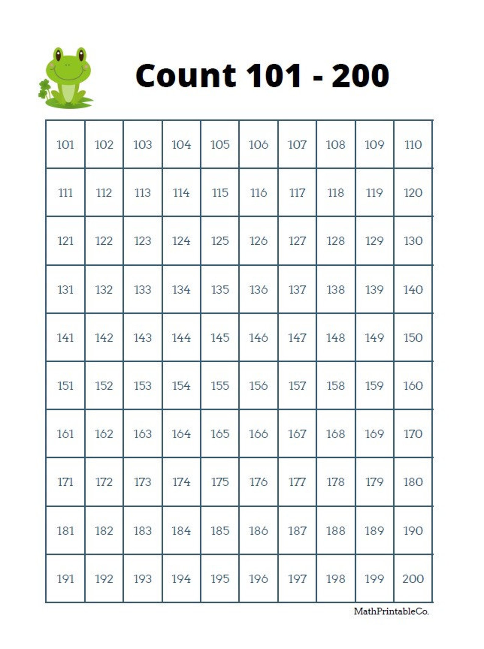 100 Chart 1 to 1000 Printable (Download Now) - Etsy