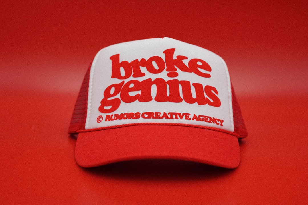 Broke Genius Trendy Trucker Hat, Adjustable Fit - Etsy