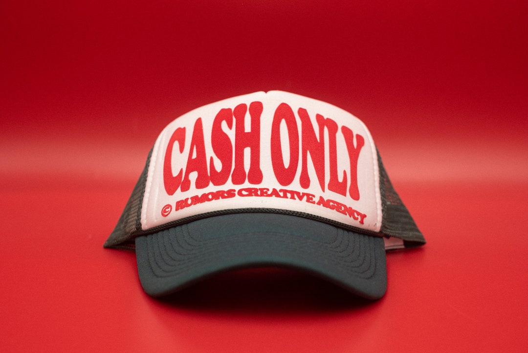 Cash Only Trendy Trucker Hat, Adjustable Fit - Etsy