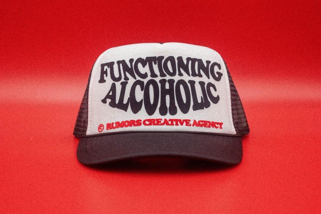 Functioning Alcoholic Trendy Trucker Hat, Adjustable Fit - Etsy