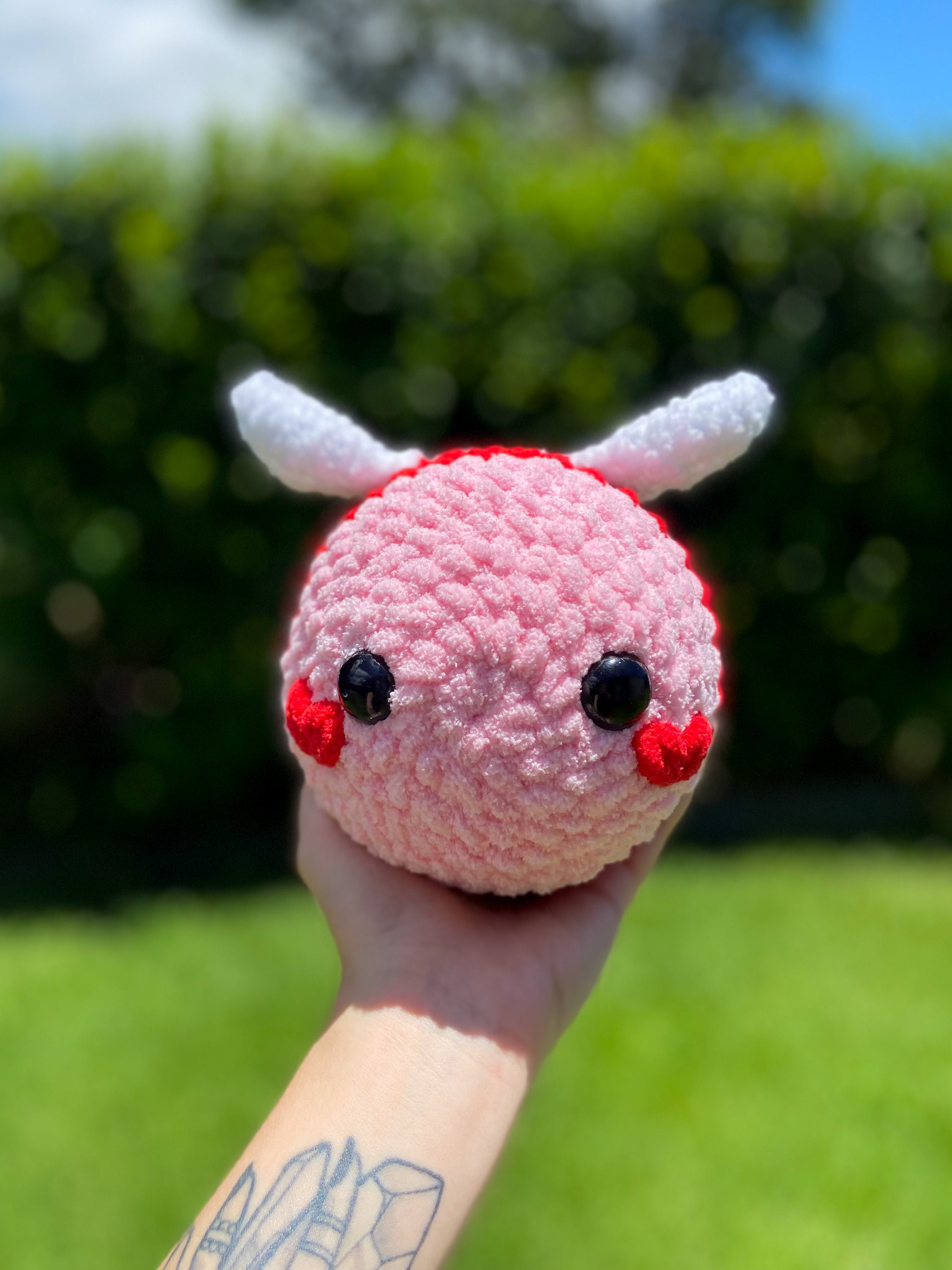 Crochet Jumbo Valentines Bee Plush Amigurumi Valentines Day Gift With ...