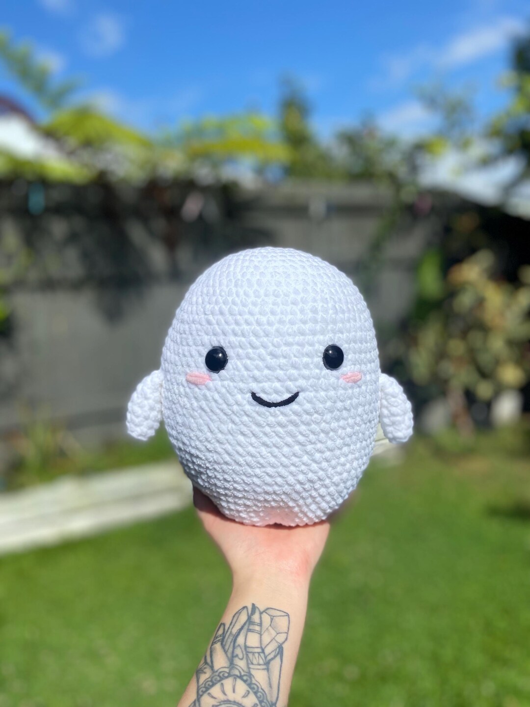 Crochet Jumbo Ghost Plush | Amigurumi Halloween Gift | Ready to Ship - Etsy