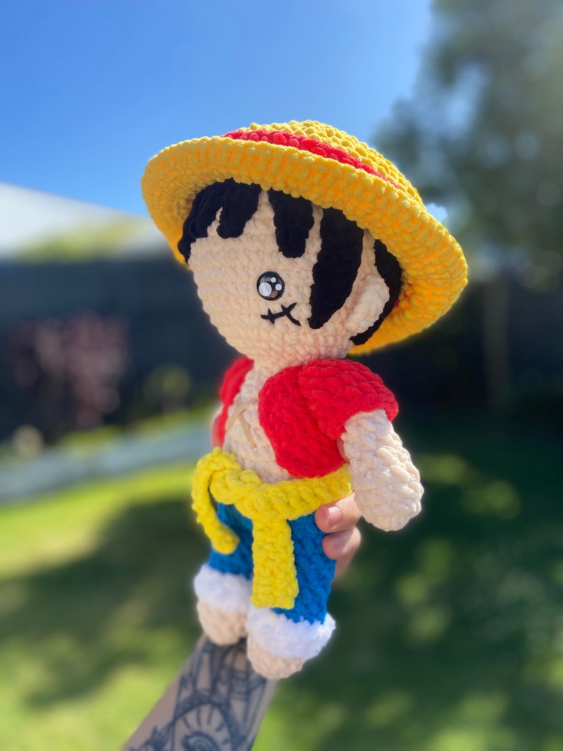 Crochet Monkey D Luffy Pirate Plush Ready to Ship - Etsy Australia