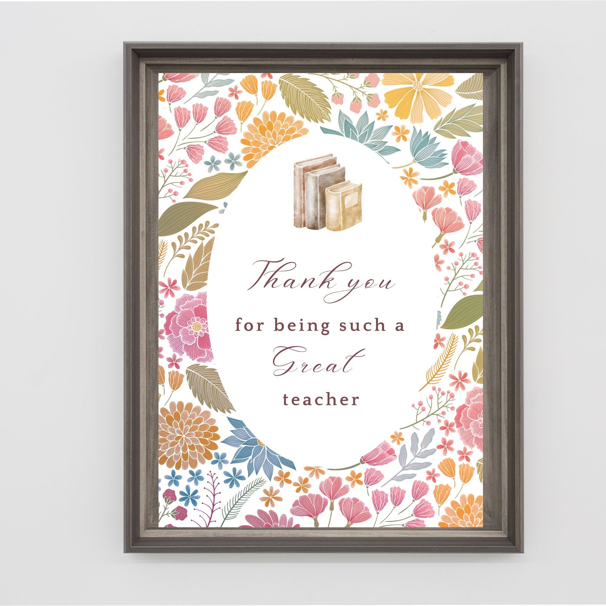 Teacher Gifts, Thank You for Being Such a Great Teacher Print, Teacher ...