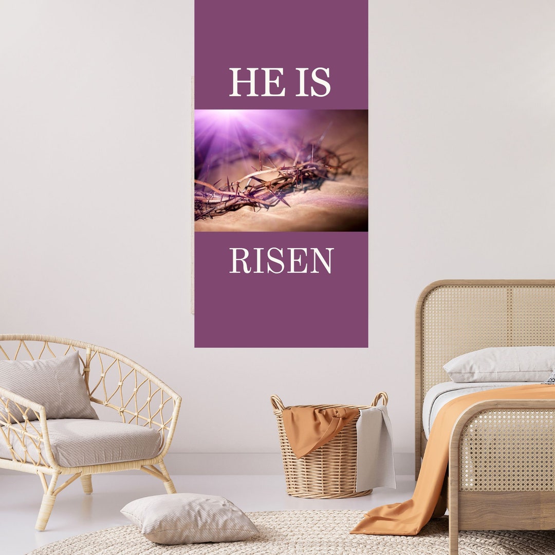 He is Risen Matthew 28:6 Bible Verse Easter Sunday Church Poster ...
