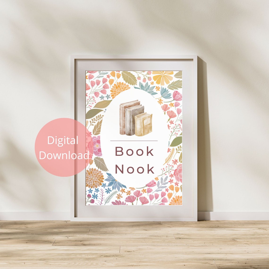 Book Nook Sign Printable, Reading Corner Print, Library Reading Corner ...