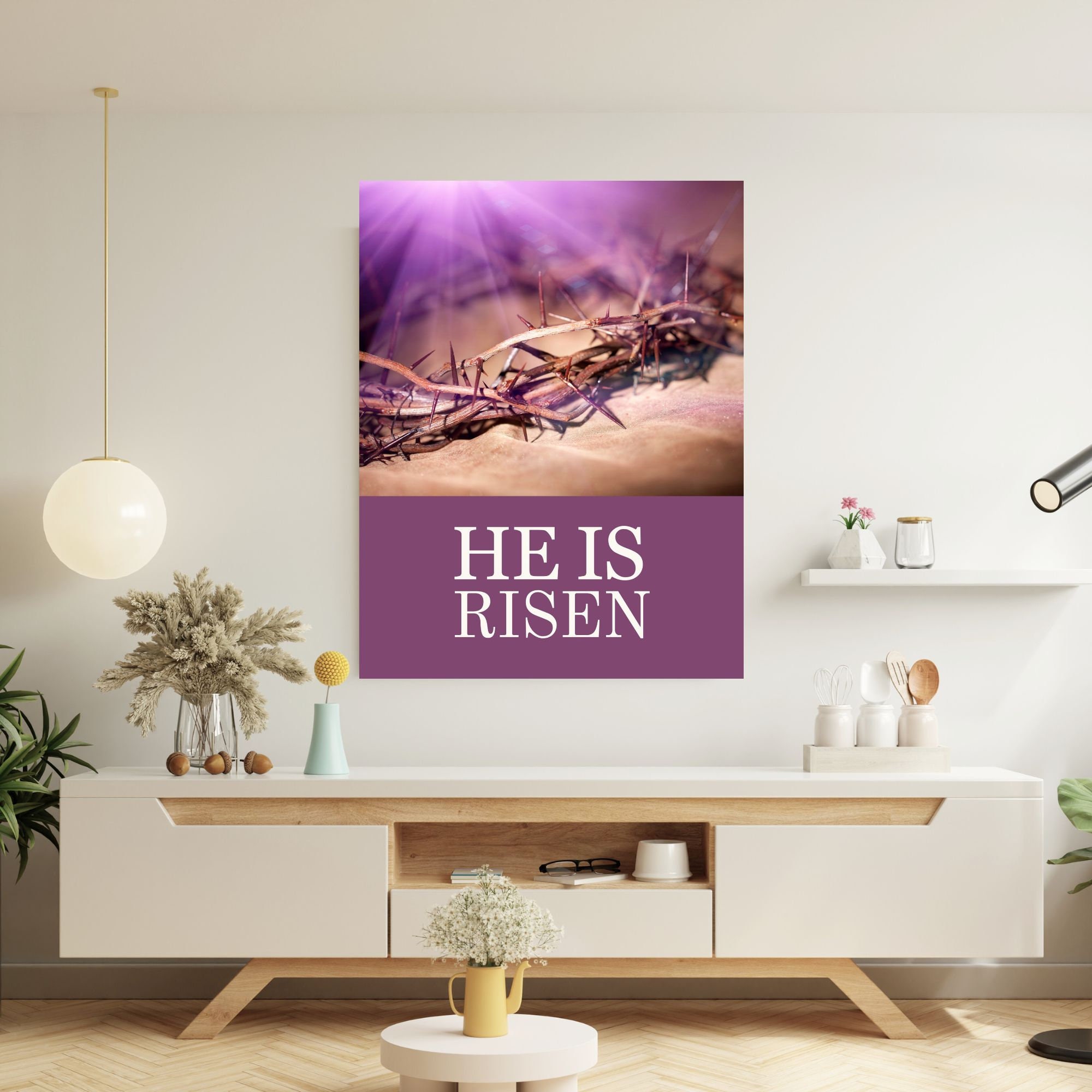 He is Risen Matthew 28:6 Bible Verse Easter Sunday Church Poster ...