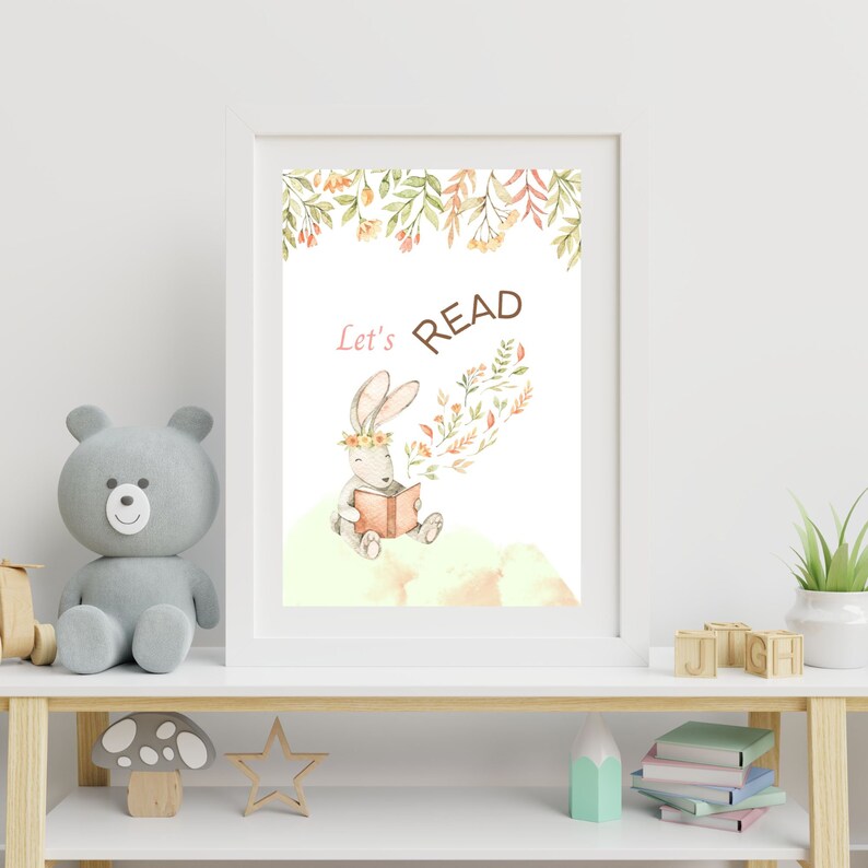 Let's Read Print, Let's Read Classroom Poster, Let's Read Wall Decor ...