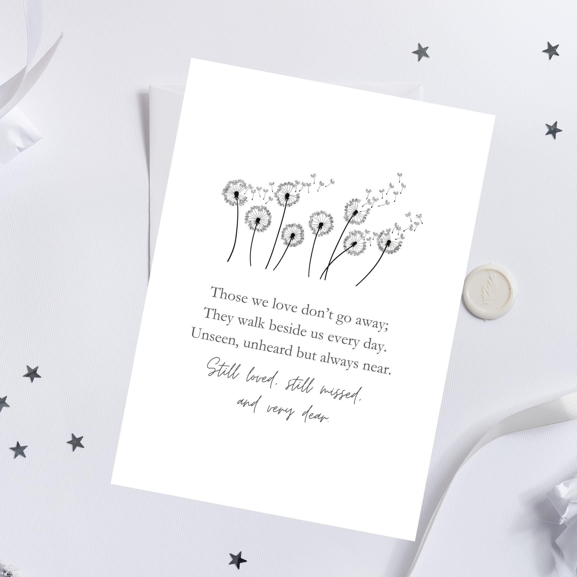 Those We Love Don't Go Away Poem, Sympathy Print, Grief Gift ...