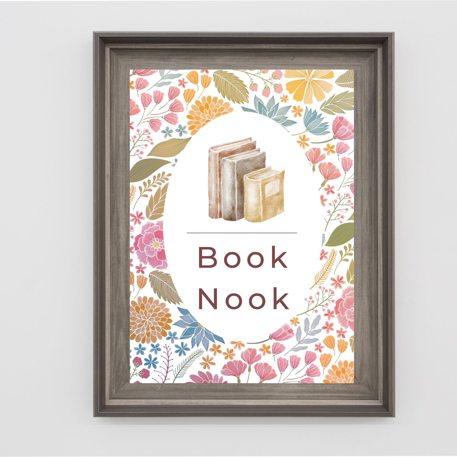 Book Nook Sign Printable, Reading Corner Print, Library Reading Corner ...