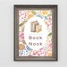 Book Nook Sign Printable, Reading Corner Print, Library Reading Corner ...