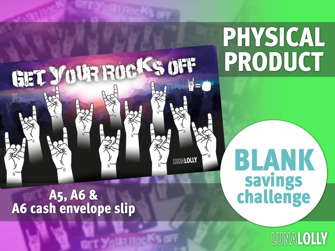 Get Your Rocks off Blank Savings Challenge Tracker Cash Budgeting ...