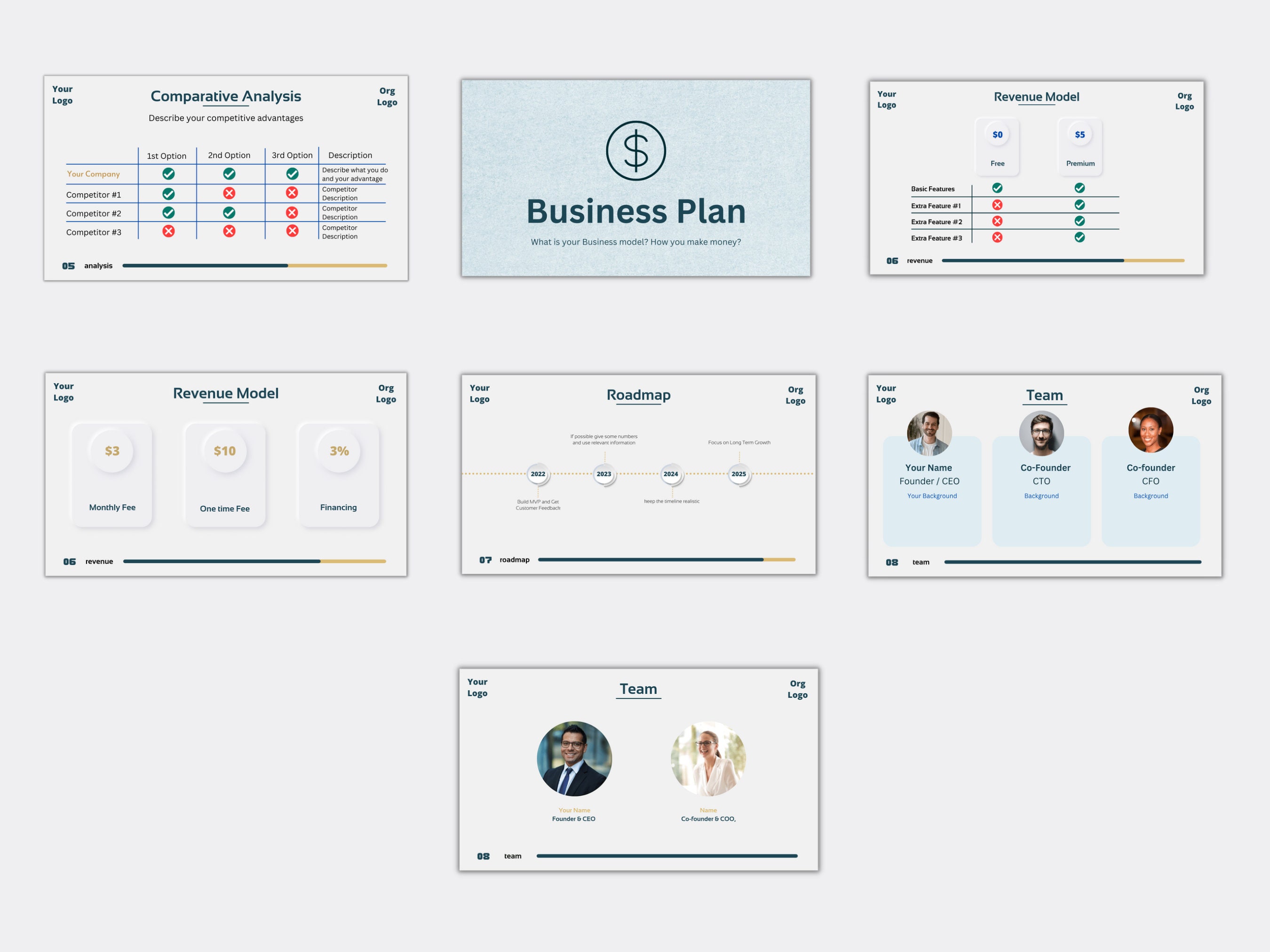 Minimalist Startup Pitch Deck Template | Canva & Powerpoint (PPTX) - Etsy