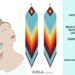 Blue Fire Beaded Earrings Pattern: Brick Stitch Fringe (PDF) - Etsy