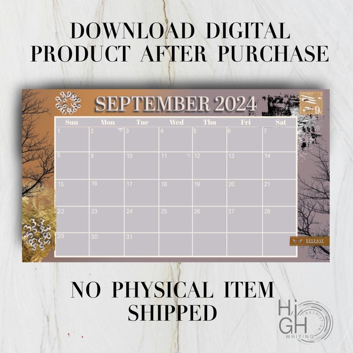 Editable September 2024 Calendar Download, Printable, Fillable ...