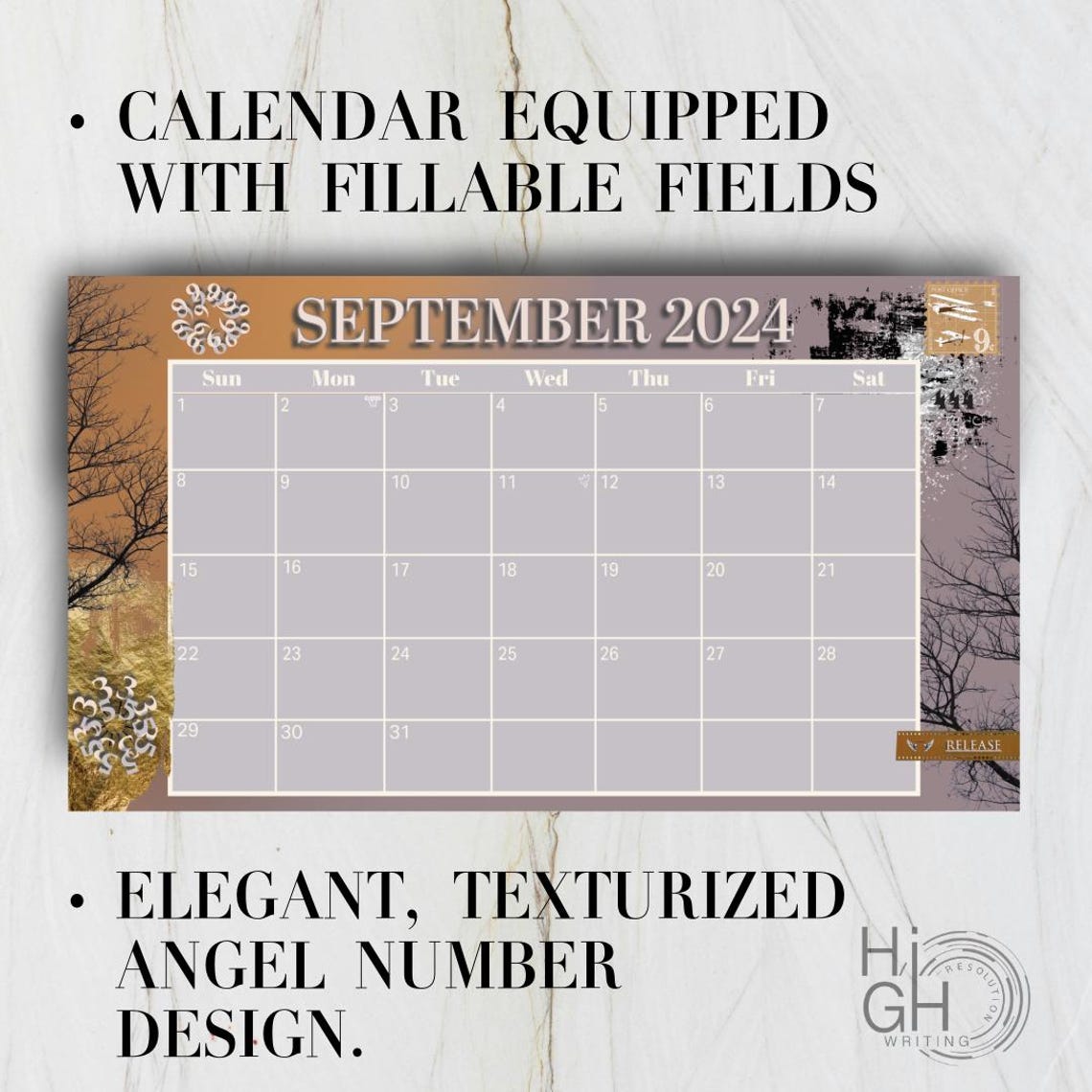 Editable September 2024 Calendar Download, Printable, Fillable ...