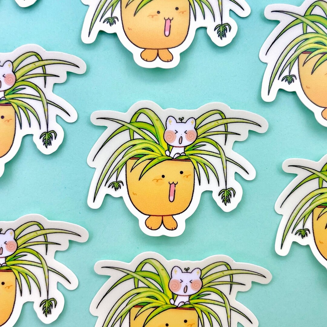Spider Plant Buddie Sticker Premium Vinyl Sticker Sticker - Etsy
