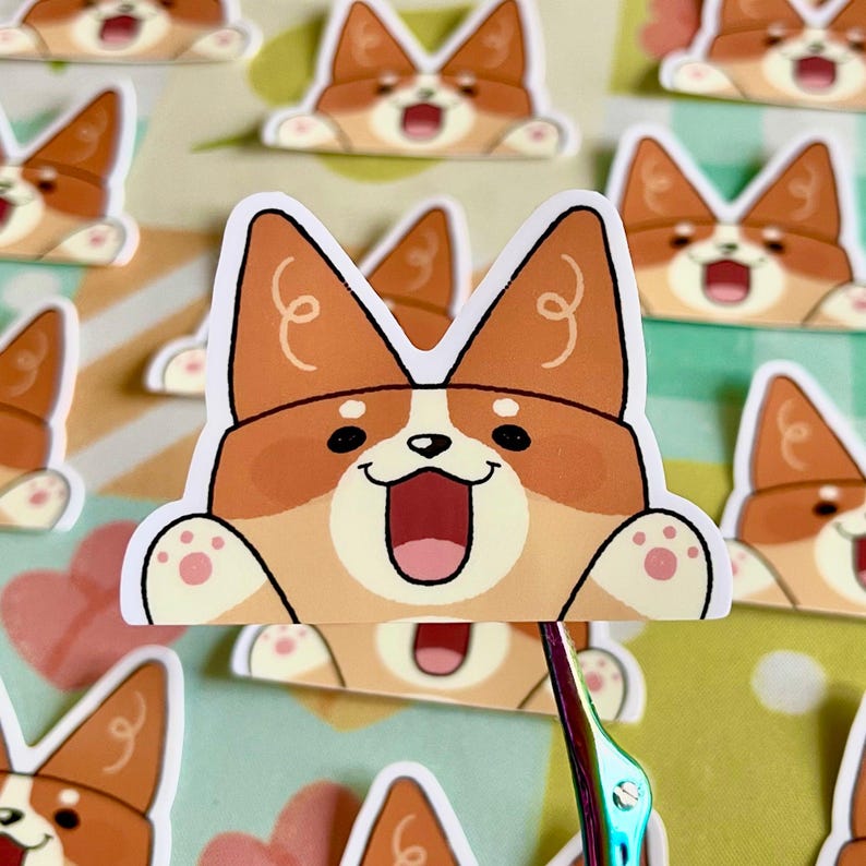 Heeler Peeker Stickers | Premium Vinyl Sticker | Sticker Sheet, Bullet ...