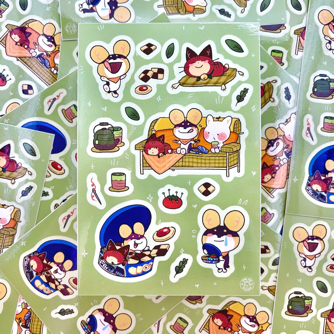 Sprout & Friends Snack Time Sticker Sheet | Premium Vinyl Sticker ...