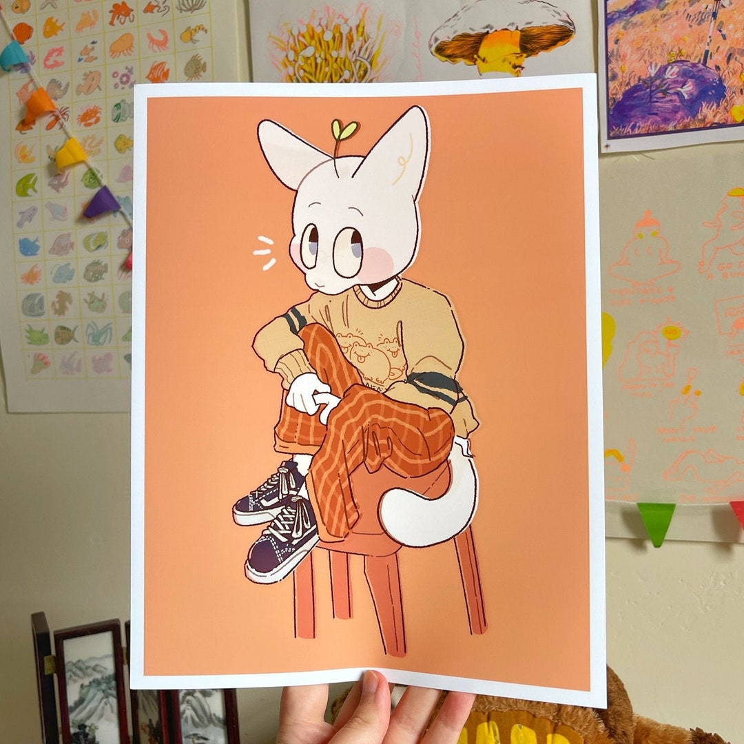 Soft Fuzzy Cat Print | Cute & Aesthetic | Gifts for Friends, Family ...