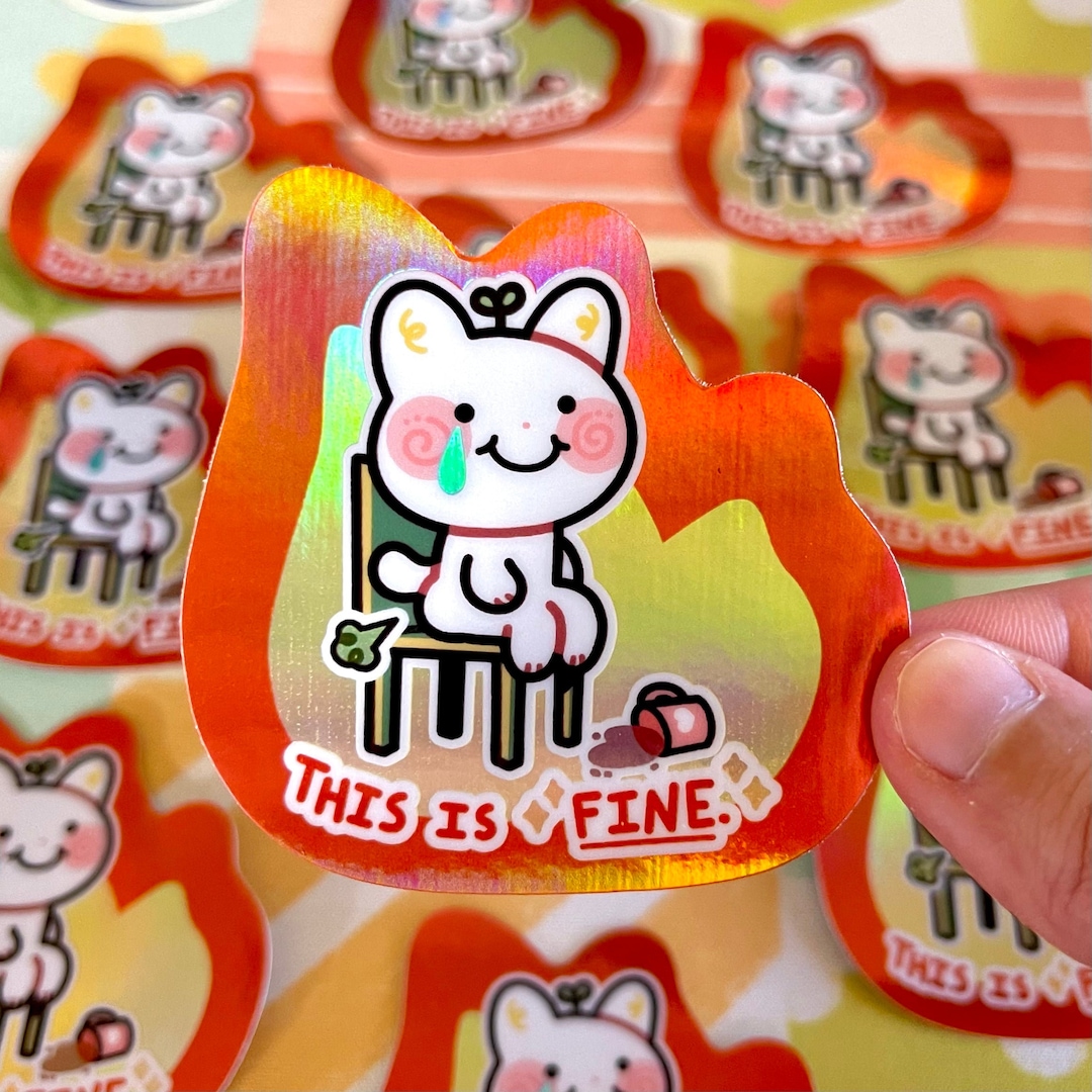 This is Fine Sticker | Premium Vinyl Sticker | Sticker Sheet, Bullet ...