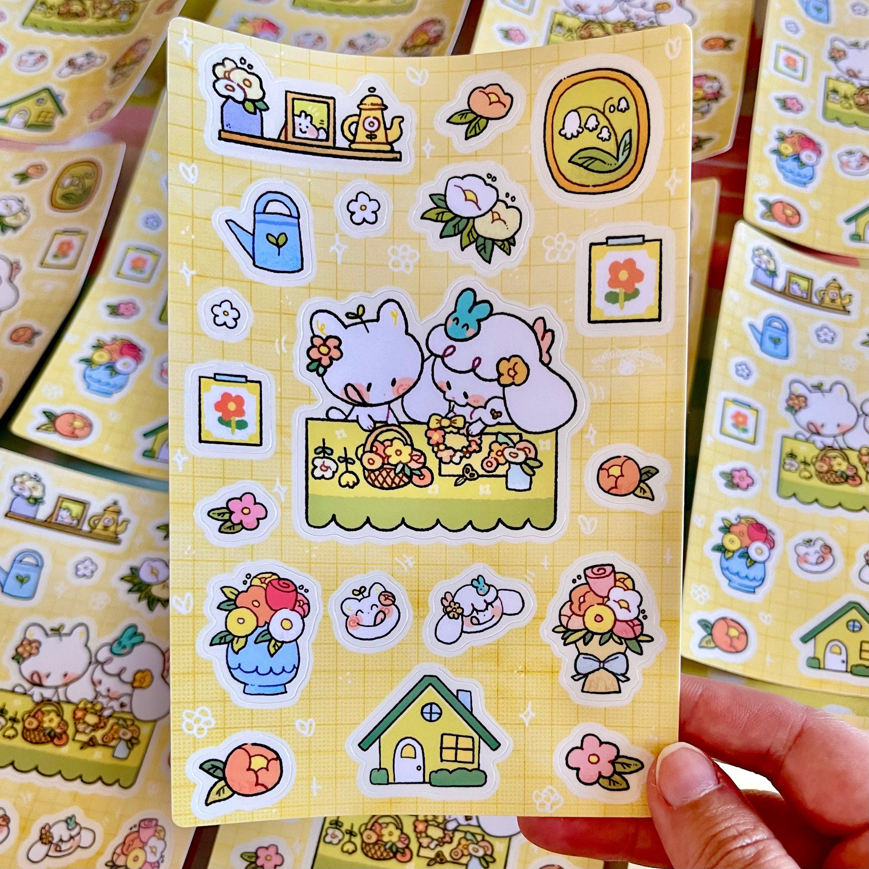 Flower Friendship Sticker Sheets - Etsy