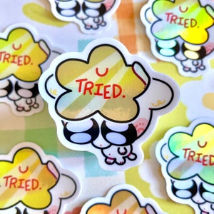 You Tried Sticker | Premium Vinyl Sticker | Sticker Sheet, Bullet ...