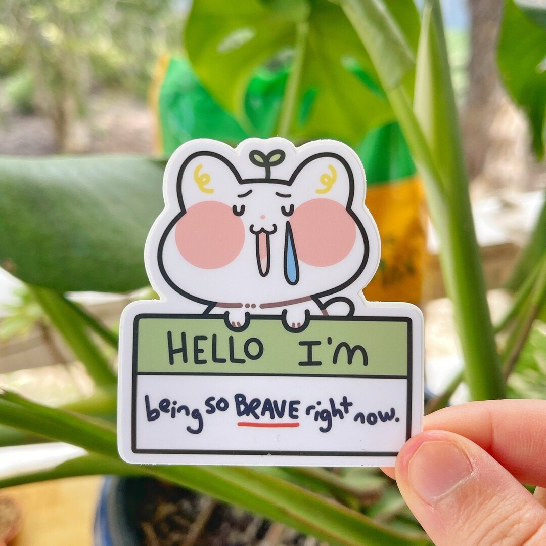 Hello I'm Being so Brave RN Sticker | Premium Vinyl Sticker | Sticker ...