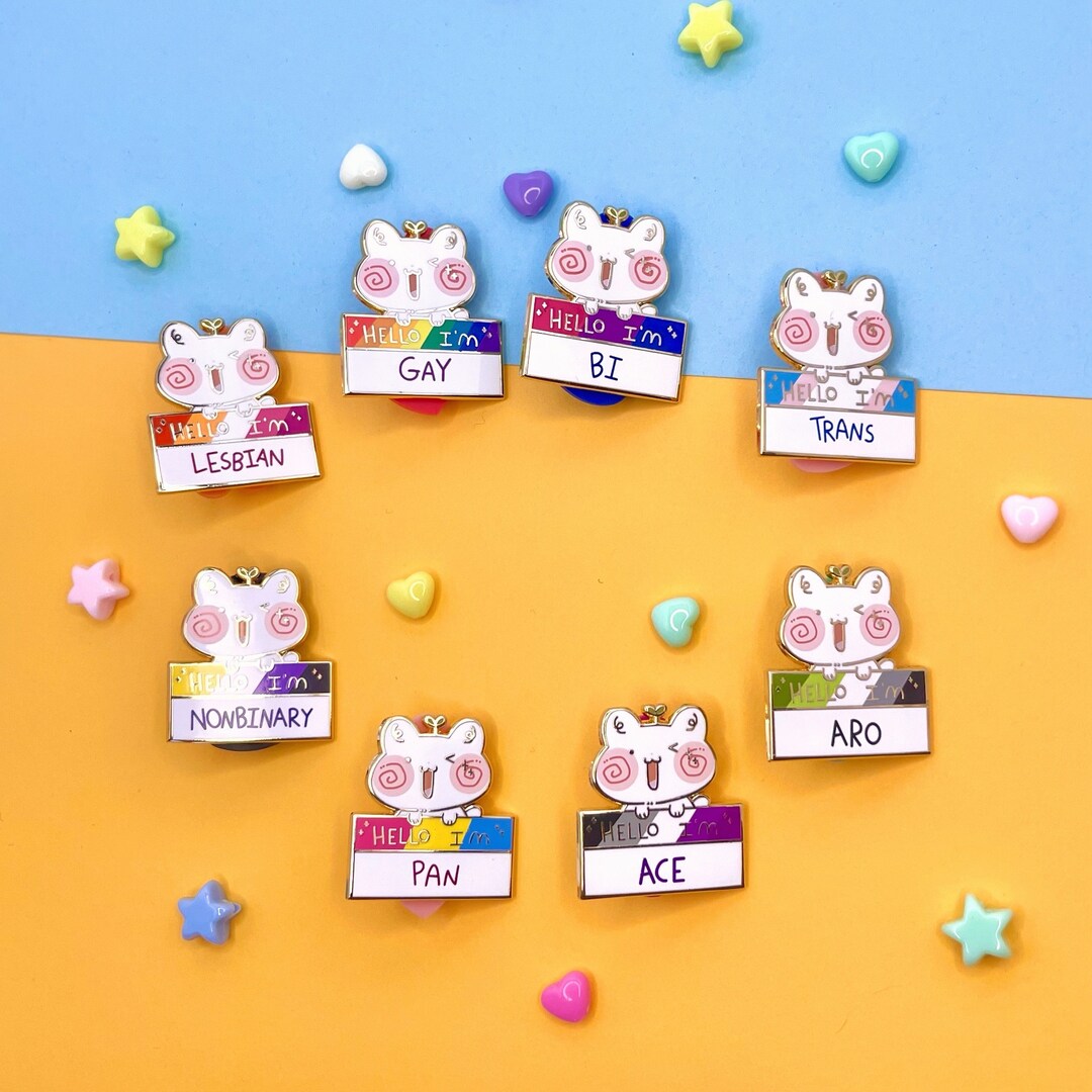Hello I’m __ Pin Pride Edition | Funny & Cute Enamel Pin | Lapel Pin | Party Gift | Gift Pin ...