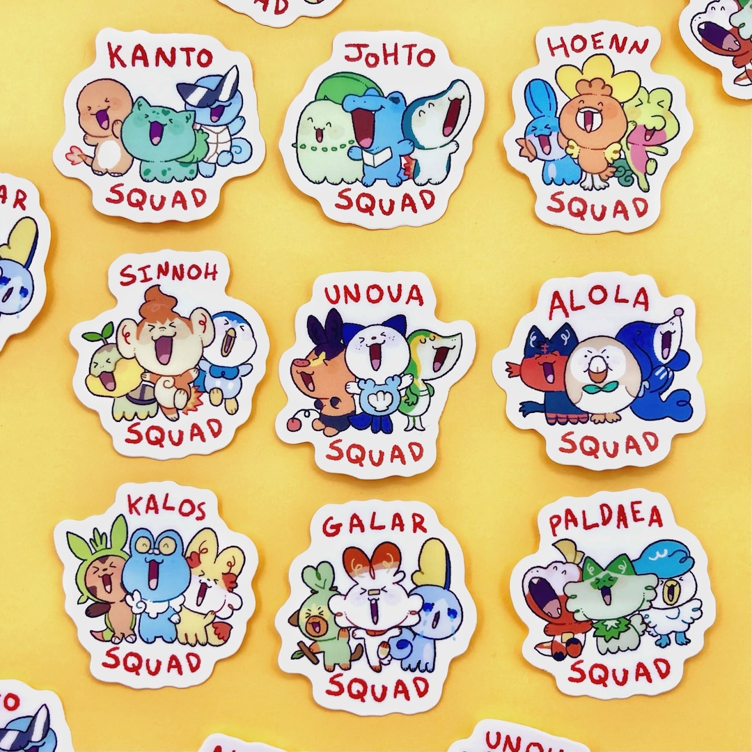 Poke Squad Stickers | Premium Vinyl Sticker | Sticker Sheet, Bullet ...