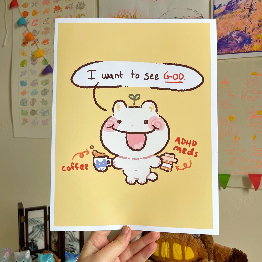 Sprout Sees God Print | Cute & Aesthetic | Gifts for Friends, Family ...