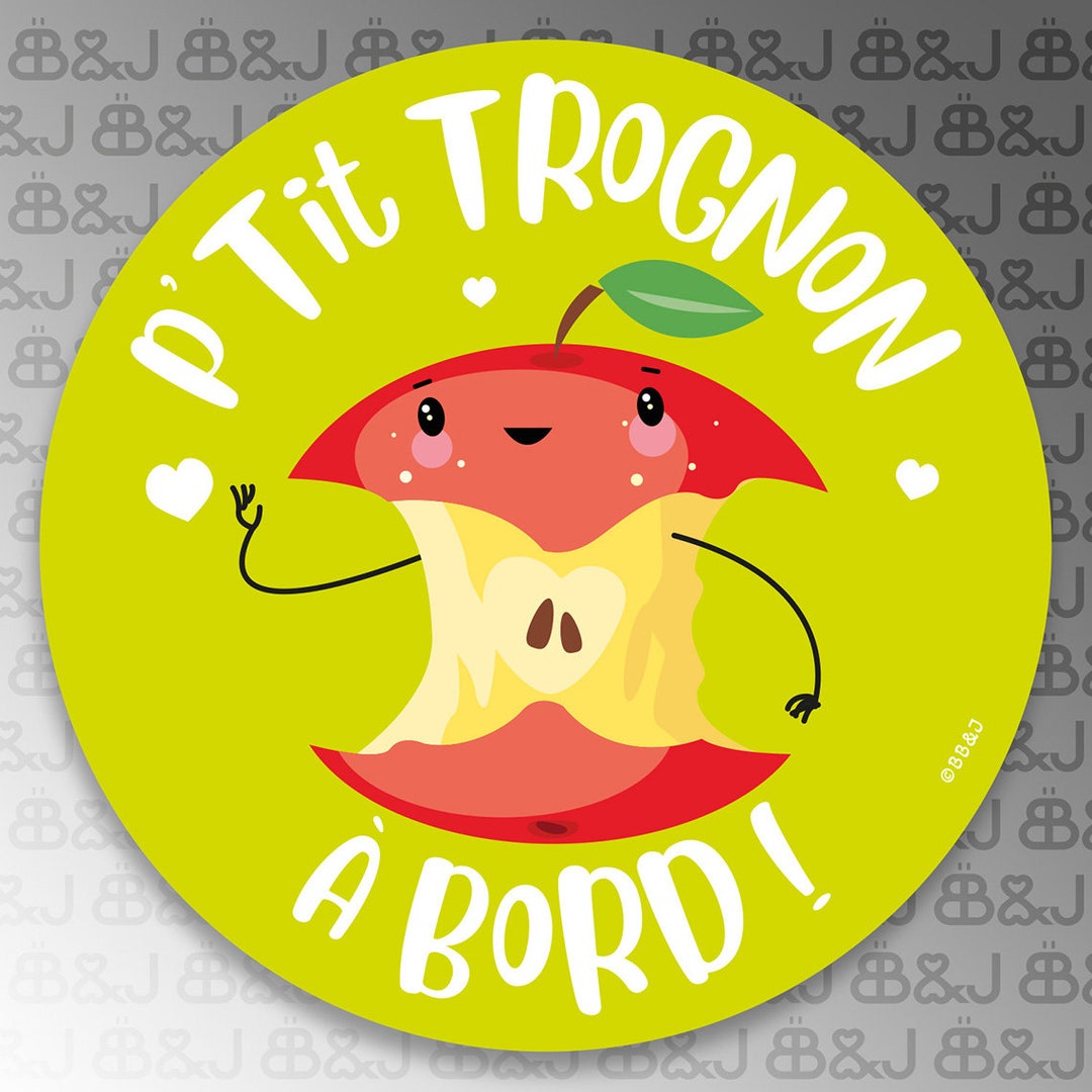 Sticker Baby on Board Adhesive P'tit Trognon on Board. Stickers for ...