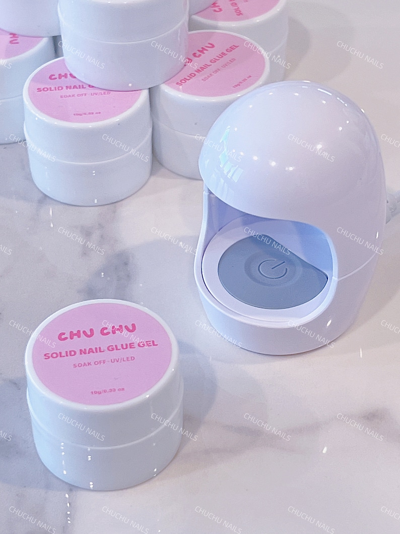 Solid Nail Glue Gel for Press on Nails | Non Stick Fingers UV Gels ...