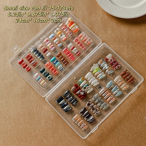 Press on Nails Storage Box | Reusable Organization Nail Box | Large ...