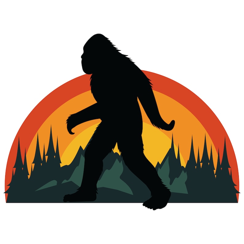 Bigfoot Clip Art, Bigfoot PNG, Bigfoot Mountain PNG, Bigfoot Hat Svg ...