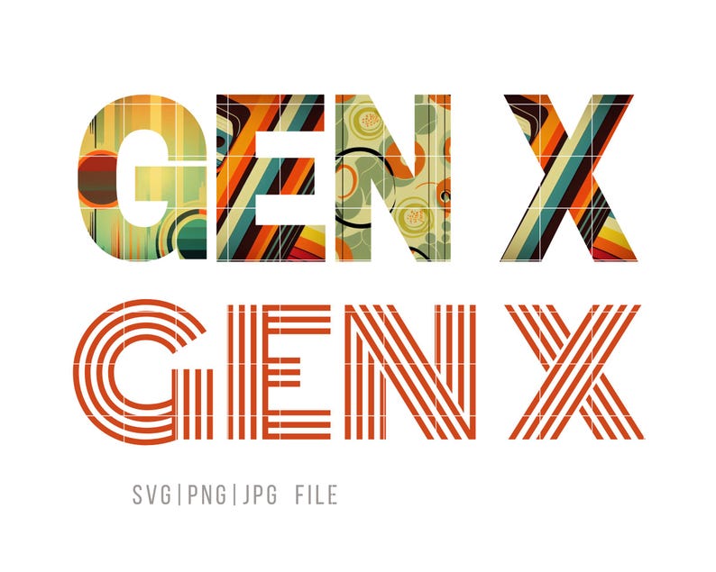 Gen X SVG PNG JPG, 80's Nostalgia, Pop Culture - Etsy