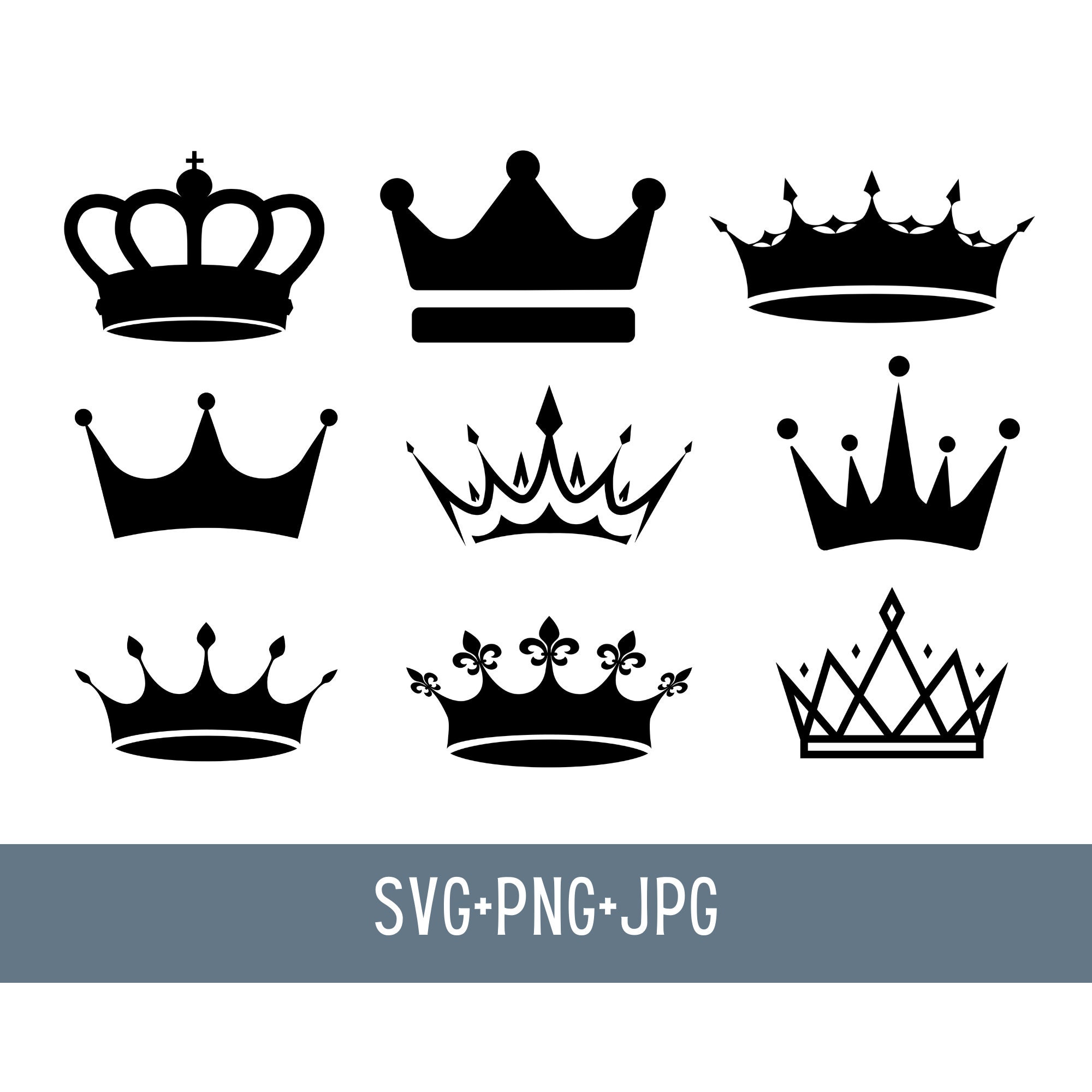 Royal Crown SVG Princess Tiara SVG King Crown Queen Crown - Etsy Singapore