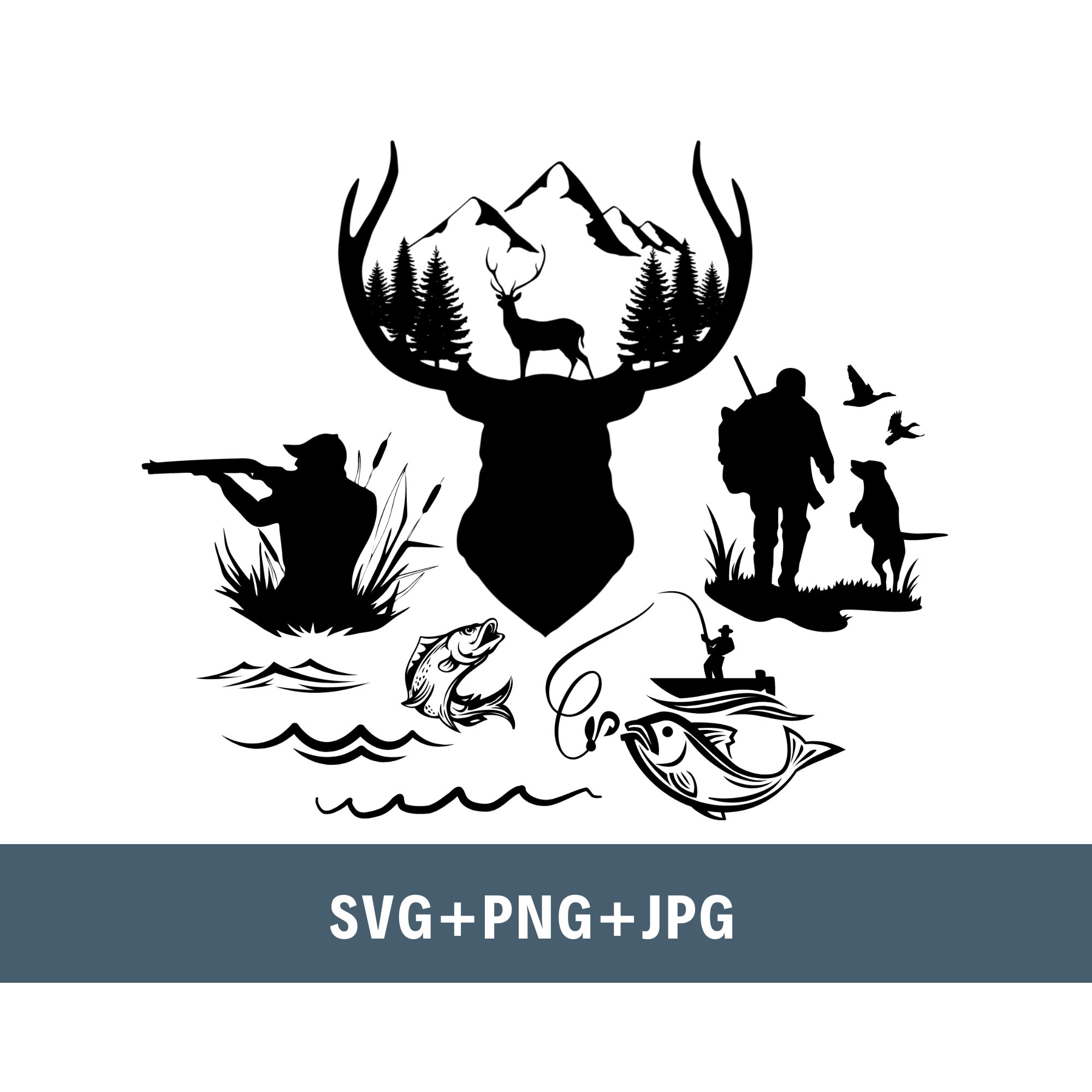 Hunting SVG Deer Hunting Svg Fishing Svg Hunter Svg Deer - Etsy