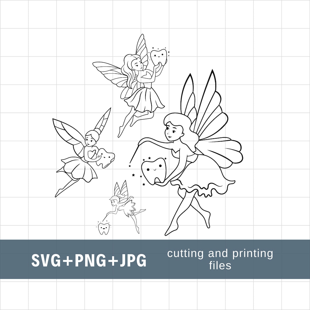 For the Tooth Fairy Svg, Kids Teeth Fairy Svg, Png Files, Tooth Fairy ...