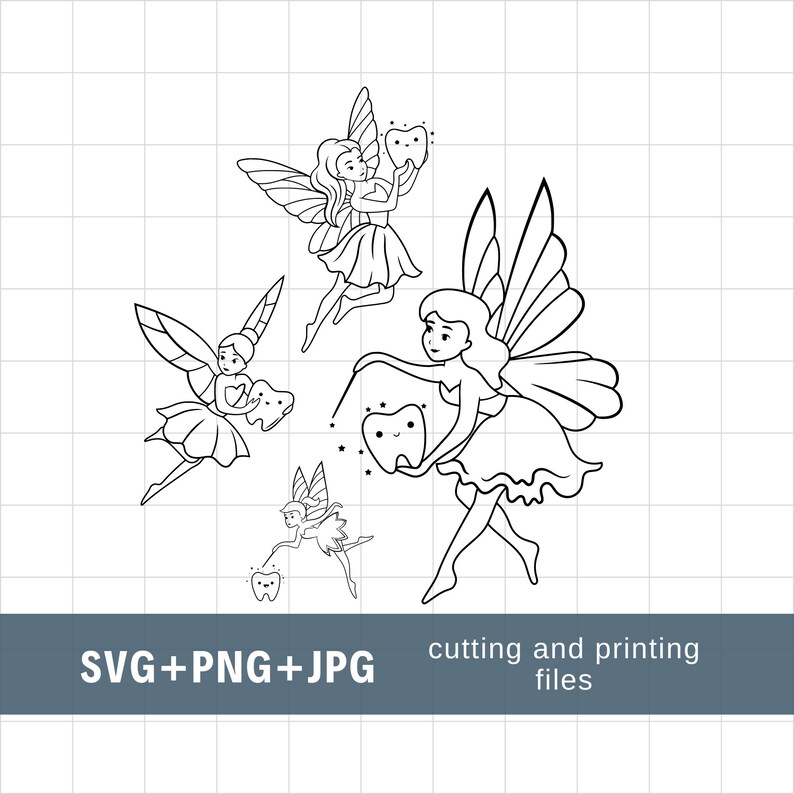 For the Tooth Fairy Svg, Kids Teeth Fairy Svg, Png Files, Tooth Fairy ...