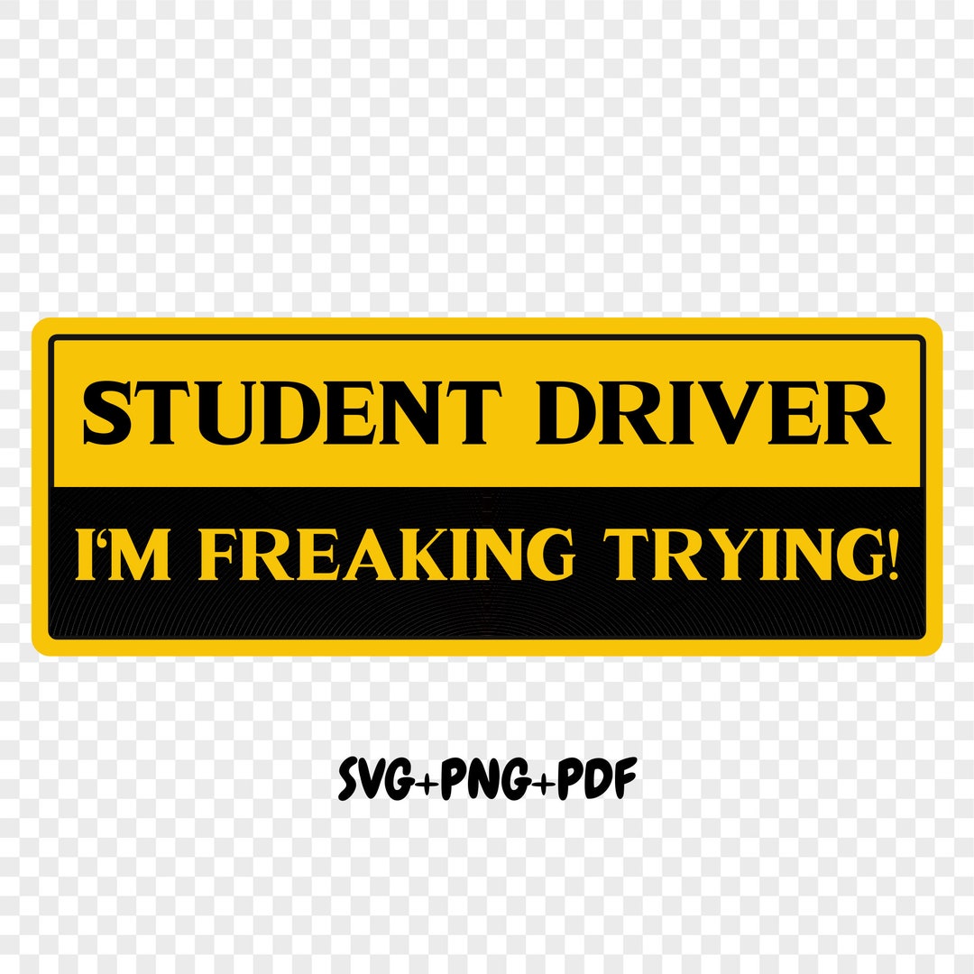 Beginner Driver, Student Driver Svg, Png, Pdf, New Driver Funny Svg ...
