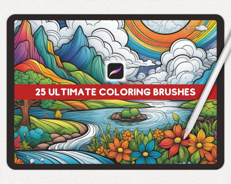 Ultimate Procreate Coloring Brush Pack, Colored Pencil Brushes With ...