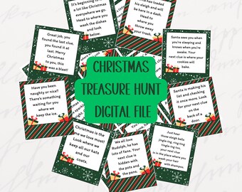 Christmas Scavenger Hunt for Kids, Indoor Christmas Treasure Hunt ...