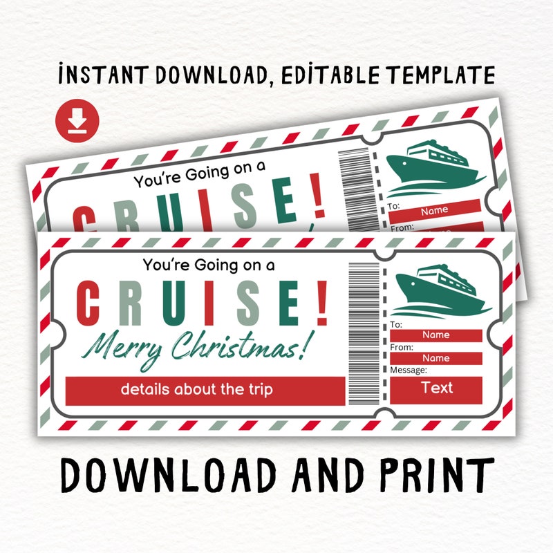 Cruise Boarding Pass Kids Christmas - Etsy UK
