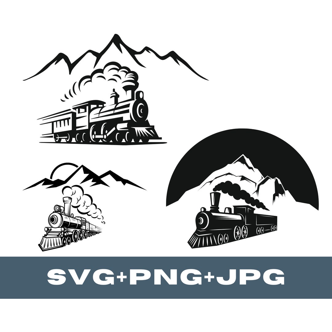 Tren svg tren clipart tren png silueta de tren clip art de - Etsy España